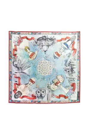 Antonio Marras Venezia Silk Scarf - Blue