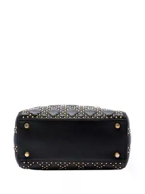 Dior 2017 Medium Lambskin Cannage Studded Supple Lady Satchel