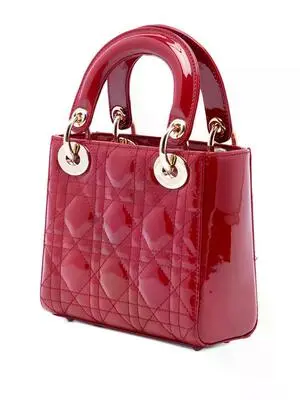 Dior 2018 Mini Patent Cannage Lady Satchel