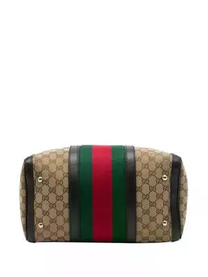 Gucci 2016-2026 Medium Gg Canvas Web Joy Boston Bag Satchel