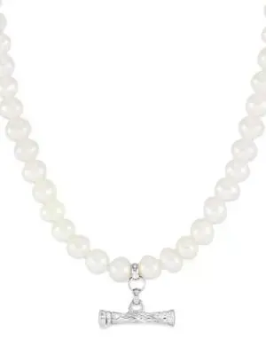 DOWER & HALL Nomad T-bar™ Pearl Necklace - Silver