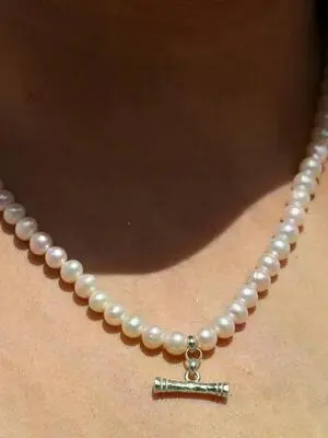 DOWER & HALL Nomad T-bar™ Pearl Necklace