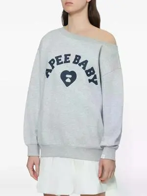 AAPE BY *A BATHING APE Off-shoulder Logo-print Sweatshirt