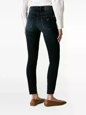 Guess Logo-plaque Skinny-cut Jeans - Blue