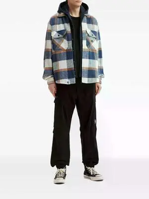 CHOCOOLATE Check-pattern Zip-up Shirt Jacket