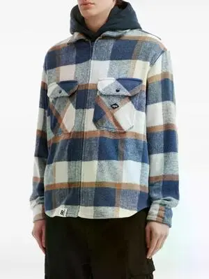 CHOCOOLATE Check-pattern Zip-up Shirt Jacket