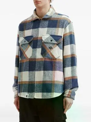 CHOCOOLATE Check-pattern Zip-up Shirt Jacket