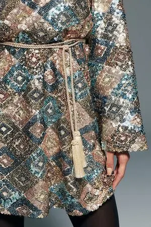 Avec Les Filles Sequin Mini Dress