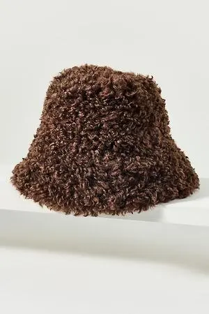 LUCKY ZONE Sherpa Fleece Cloche Brown