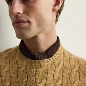 Ralph Lauren Tonal Plaid Wool-silk Neckerchief - Dark Beech