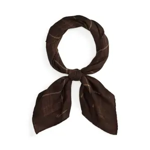 Ralph Lauren Tonal Plaid Wool-silk Neckerchief
