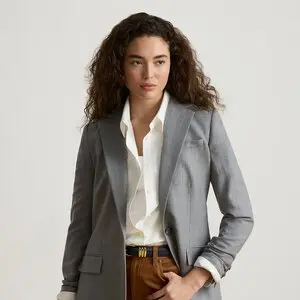 Ralph Lauren Mélange Wool Twill Blazer - Grey Multi