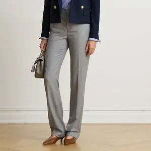 Ralph Lauren Mélange Wool Twill Straight Pant - Grey Multi