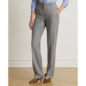 Ralph Lauren Mélange Wool Twill Straight Pant
