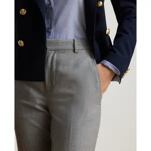 Ralph Lauren Mélange Wool Twill Straight Pant