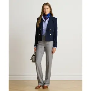 Ralph Lauren Mélange Wool Twill Straight Pant