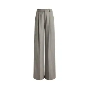 Ralph Lauren Pinstripe Twill Wide-leg Pant