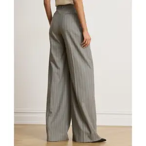 Ralph Lauren Pinstripe Twill Wide-leg Pant