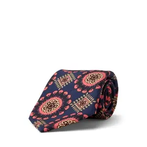 Ralph Lauren Handmade Medallion Wool Challis Tie