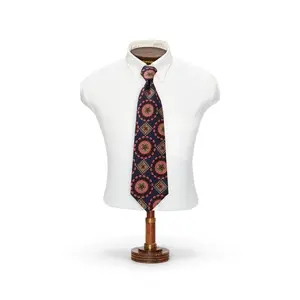 Ralph Lauren Handmade Medallion Wool Challis Tie