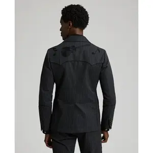 Ralph Lauren Unconstructed Pinstripe Denim Sport Coat