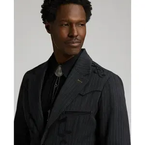 Ralph Lauren Unconstructed Pinstripe Denim Sport Coat