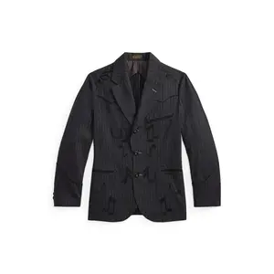 Ralph Lauren Unconstructed Pinstripe Denim Sport Coat