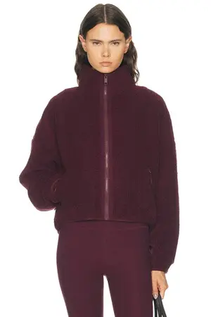 Beyond Yoga Unity Zip Jacket In Wine - Cabernet