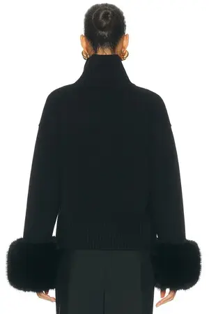 EAVES X Blake Evin Marcia Fur Trim Sweater