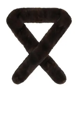 EAVES X Blake Evin Helga Faux Fur Scarf - Brown