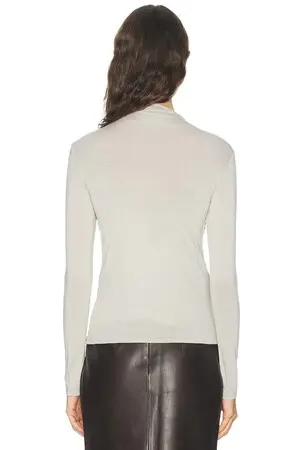 Enza Costa Fluid Viscose Jersey Twist Top In Grey