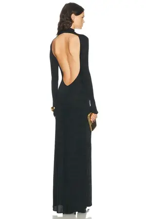 SEROYA Farlie Dress In Black - Jet Black