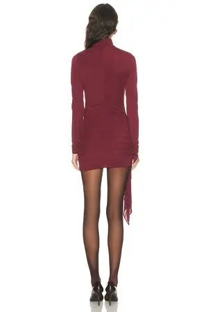 Ronny Kobo Morwen Dress In Burgundy