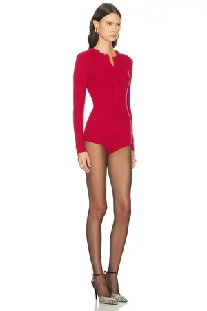 SELF-PORTRAIT Flower Knit Playsuit