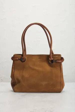 Gucci Suede Horsebit Handbag