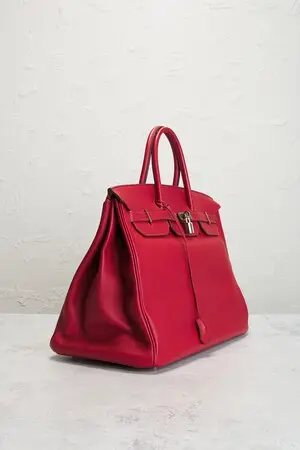 Hermès Togo Birkin 40 Handbag In Red