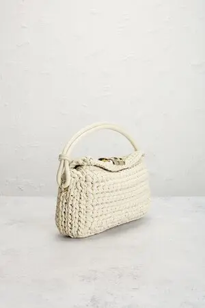 Gucci Braided Gg Marmont Shoulder Bag In Cream