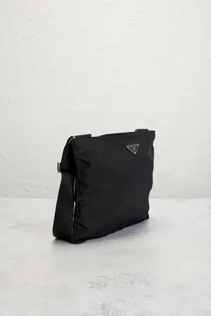 Prada Tessuto Flat Messenger Bag