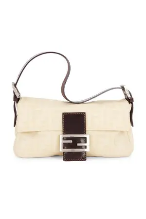 Fendi Zucca Baguette Shoulder Bag - Neutral