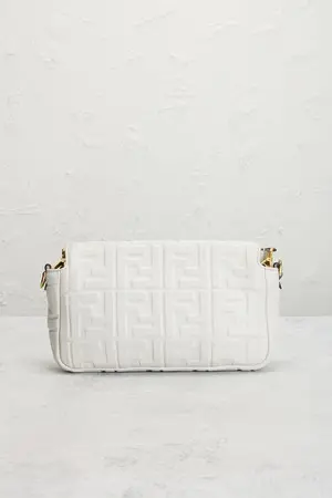 Fendi Nappa Embossed Ff 1974 Re-edition Baguette Shoulder Bag