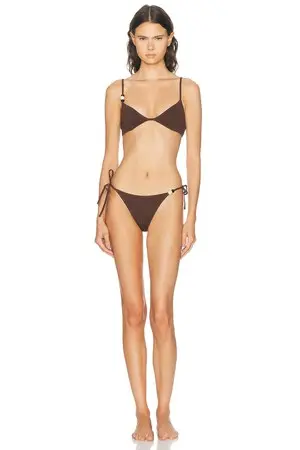 ELCE Rosa Bikini Top In Chocolate