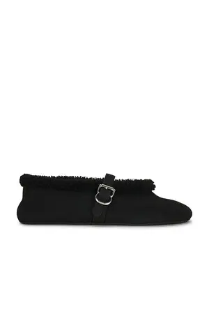 Alaïa La Ballerine Flat In Black - Noir