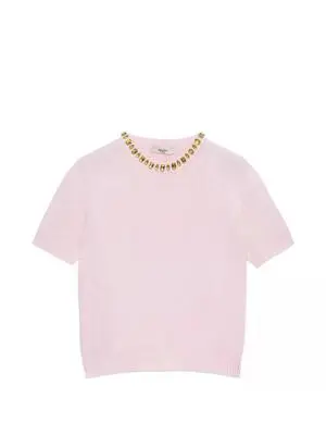 Prada Wool And Cashmere Crew-neck Sweater - Pink
