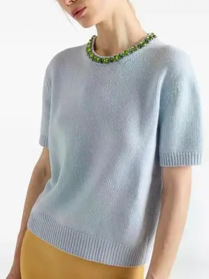 Prada Wool And Cashmere Crew-neck Sweater