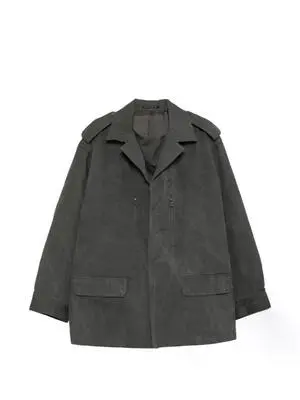 Yohji Yamamoto Twill Pigment Padded Jacket - Grey