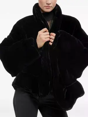 Elie Saab Velvet Puffer Jacket - Black