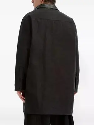 Yohji Yamamoto Toggle-fastening Leather-collar Duffle Coat