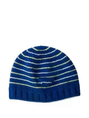 Prada Wool And Cashmere Beanie Hat - Blue