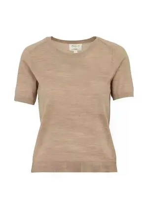 Maison123 Alice Short-sleeve Sweater - Brown