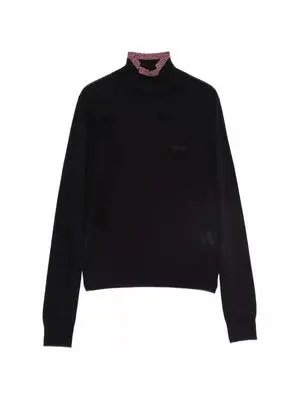 Iceberg Logo-embroidered High-neck Sweater - Blue